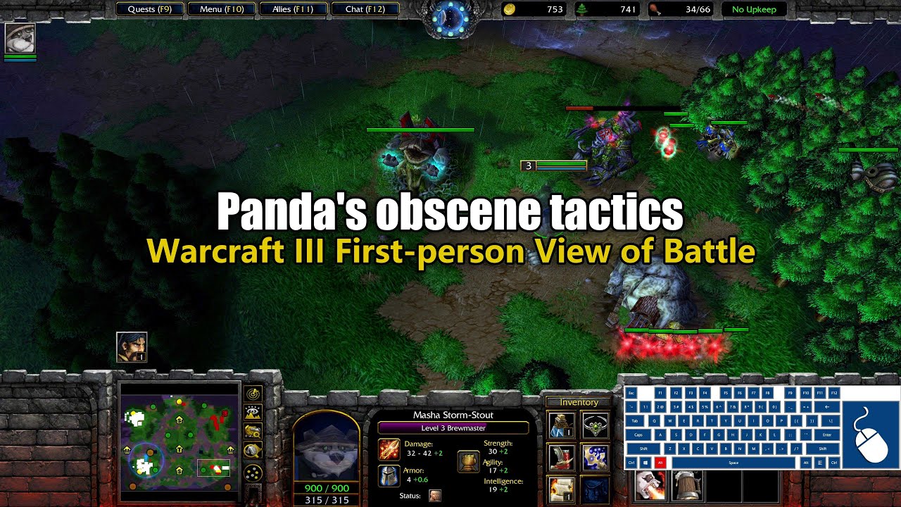 Panda's obscene tactics | War3 | W3 | Warcraft | WOW - YouTube
