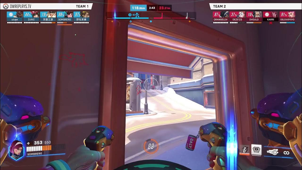 D.va/Zarya Open Queue Carry by SOMBRERO — Overwatch 2 Replay JMW4YM - YouTube