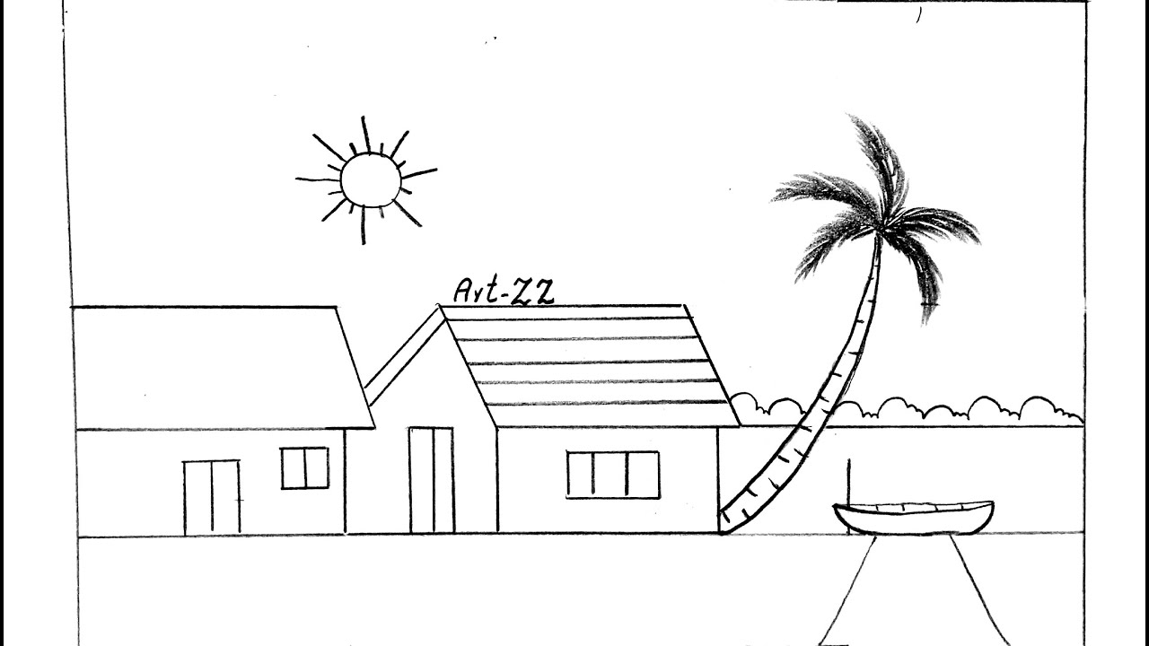 Learn to Draw a Tropical Beach with a Stunning Palm Tree - Beginner ...