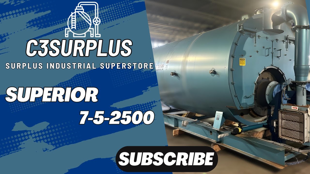 500 HP Superior Boiler 300 PSI Low NOx Firetube Boiler 2018 Model 7 5 ...