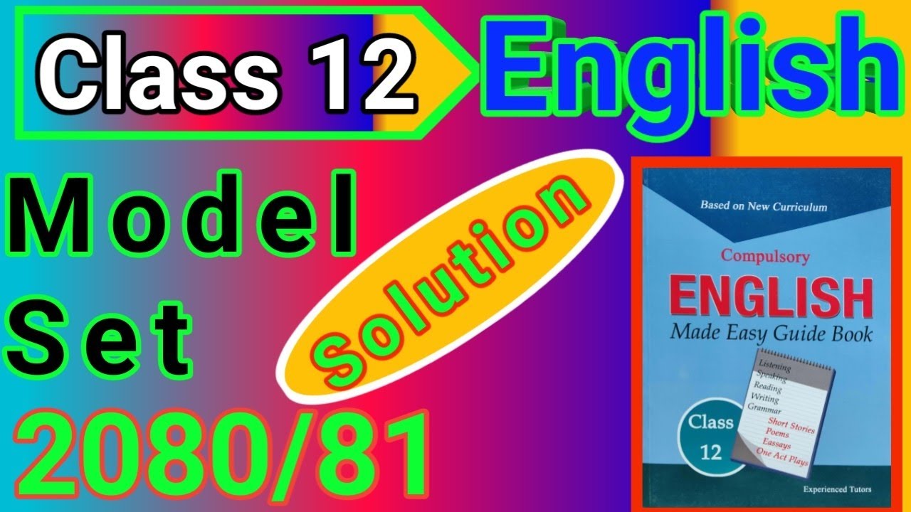 NEB Class 12 English Model Question Solution 2081| Board exam 2081 BS ...