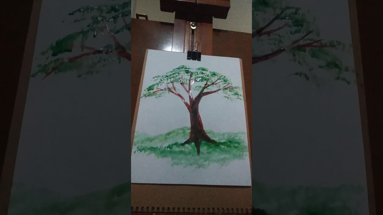 Como pintar un árbol flamboyán. 🌳 - YouTube