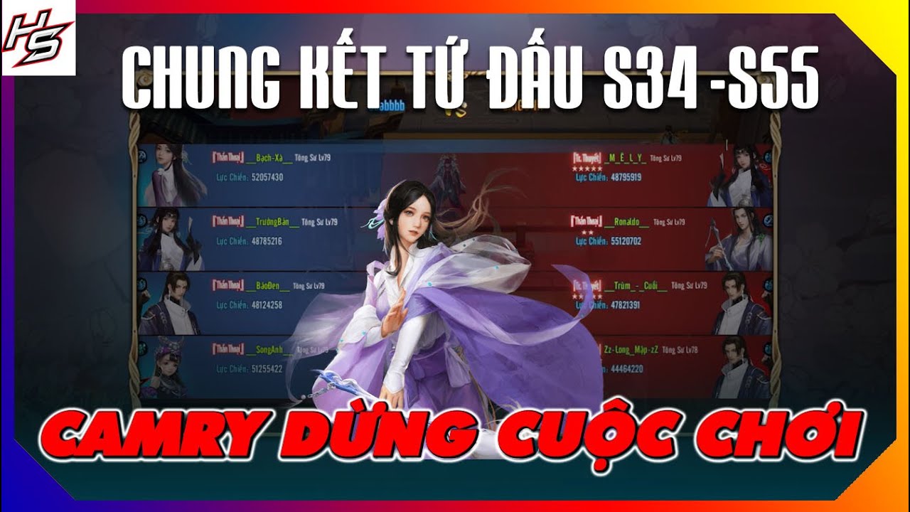 VLTK MOBILE - Chung kết tứ đấu S34 - S55 | CAMRY dừng cuộc chơi | Đại Hội Võ Lâm | Thiên Nhai TV ...