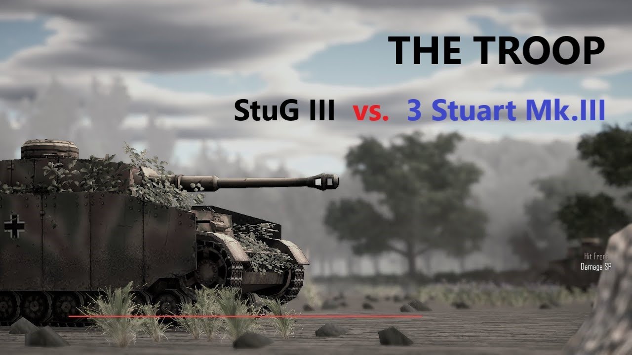 The Troop Demo 2021 StuG III vs. 3 Stuart Mk.III - YouTube