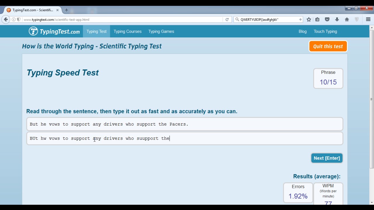 Scientific Typing Test - typingtest.com - Online Typing Test 2 - YouTube