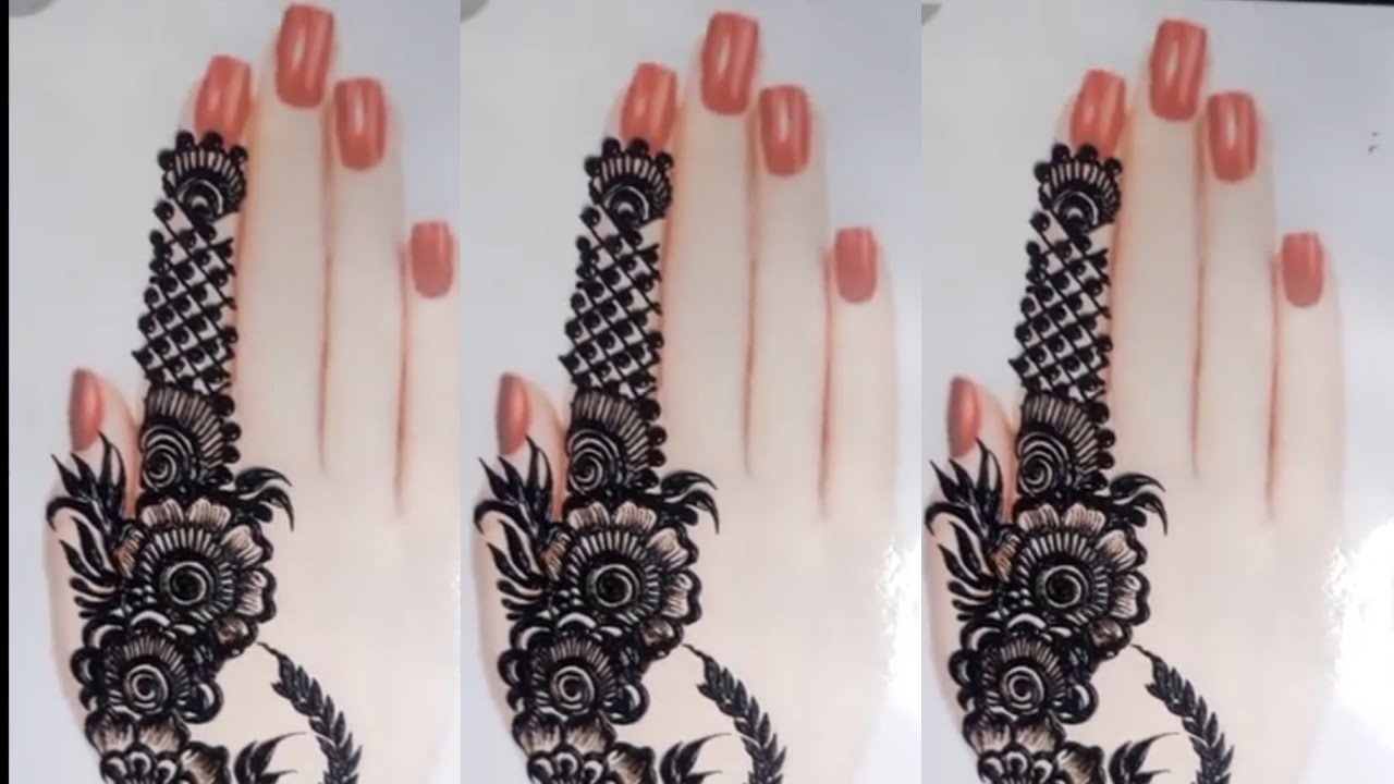 Easy backhand Mehndi Design|New Beautiful Simple Arabic Mehndi Designs ...