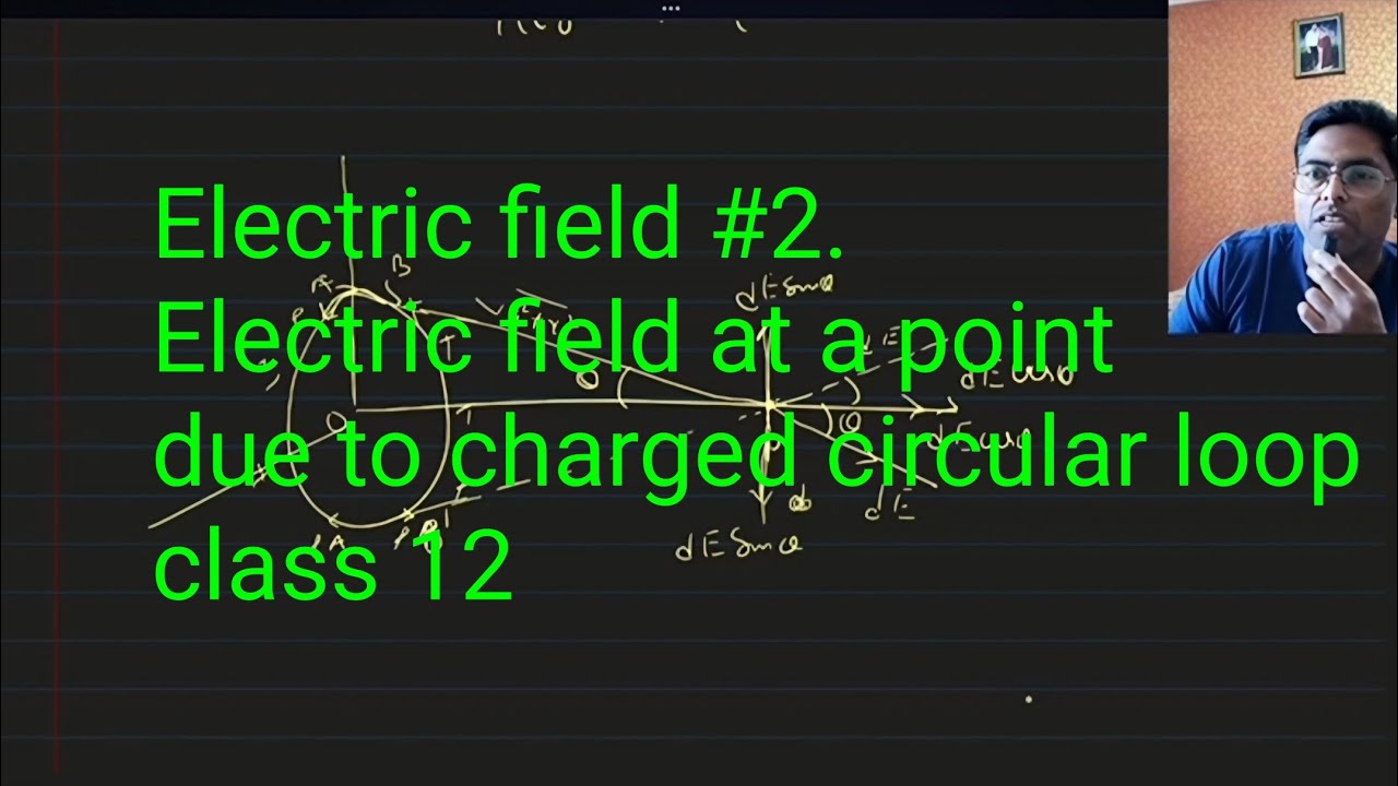 🌞Electric field #2. Electric field at a point due to charged circular ...