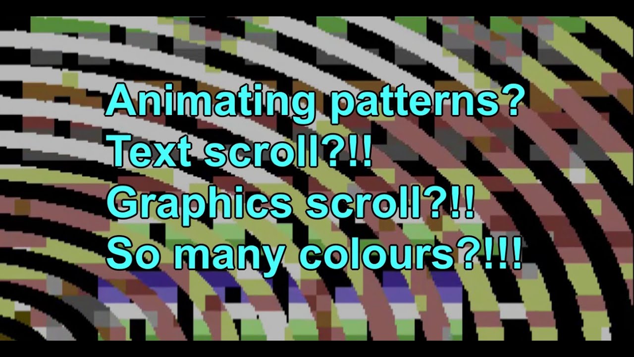 C64 Demos peek - Swirling patterns and text - YouTube