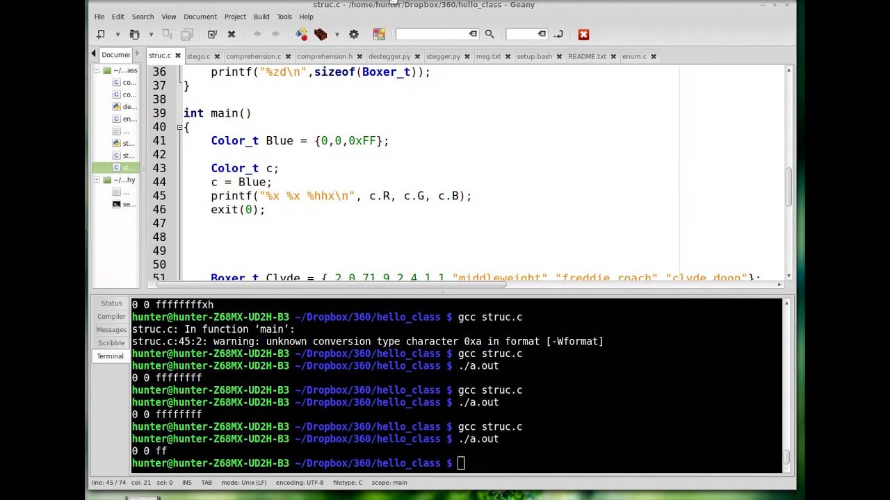 Structs C Tutorial 14 Youtube