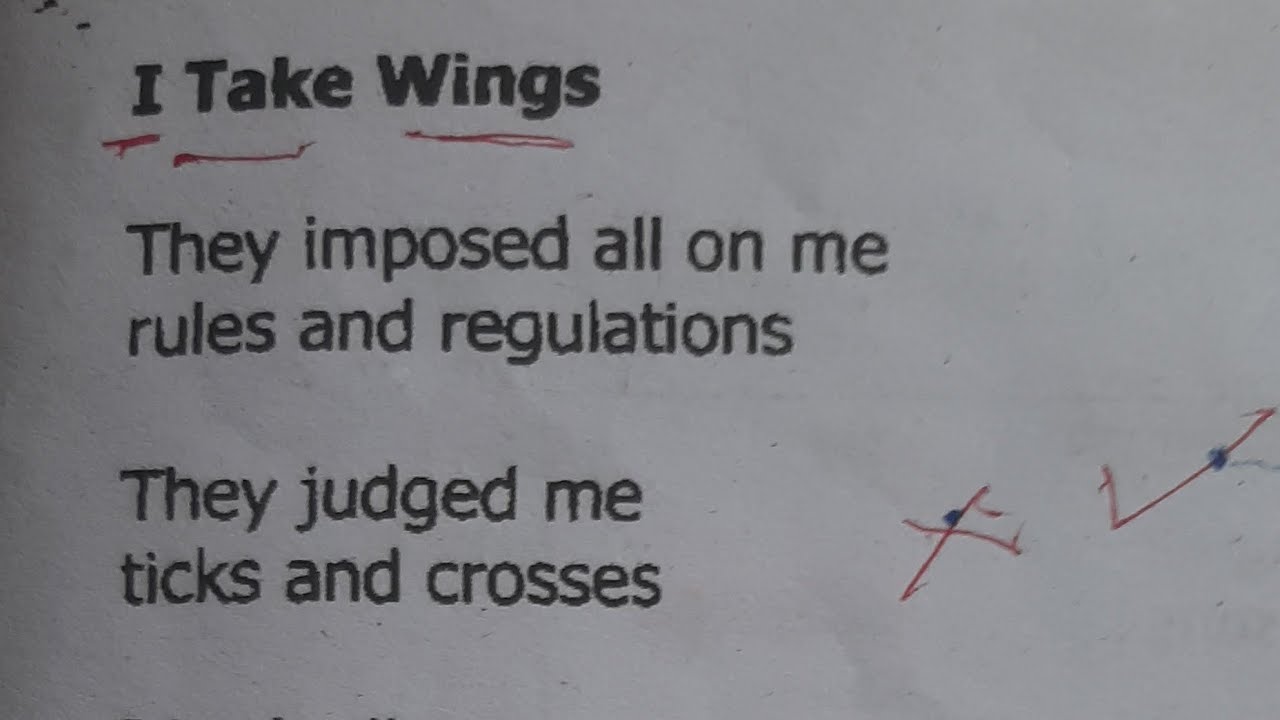 I Take wings 5th English BOSE - YouTube