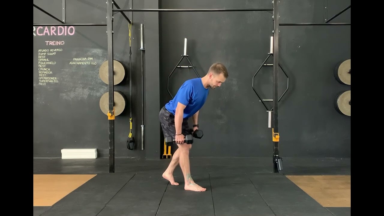 Stiff unilateral assimétrico com halteres - YouTube