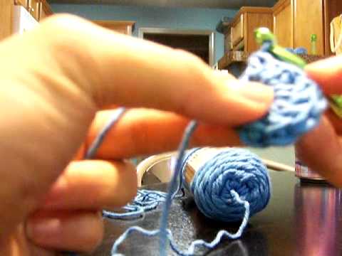 Double Crochet into Magic Circle to start a hat - YouTube