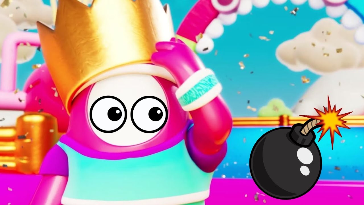 Fall Guys getting hit by Bombs! - YouTube