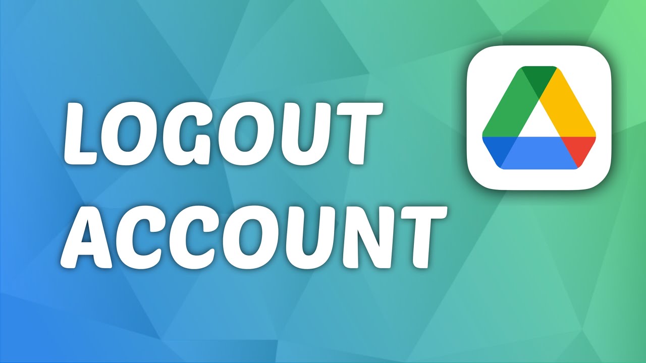 How to Logout of Google Drive on Computer - YouTube