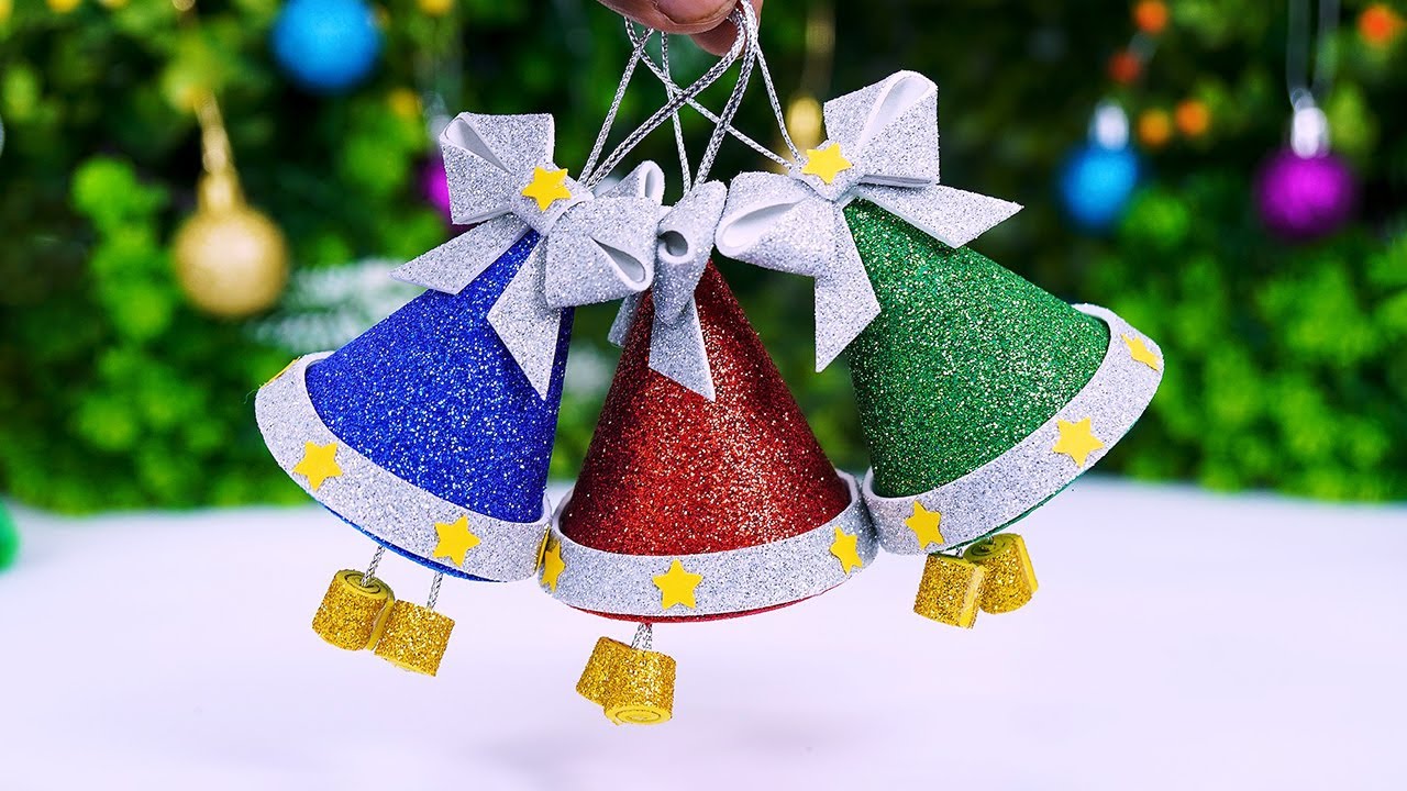 DIY Bell Shaped Ornaments Making🎄Christmas Tree Ornaments⭐Xmas ...