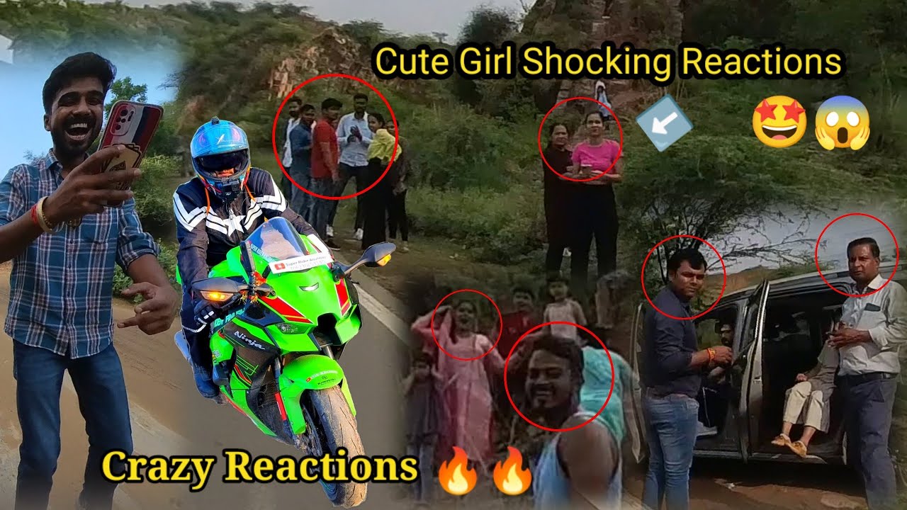 Cute Girls Shocking Reactions😱on My Zx10r😱hes Mad For Zx10r ️public