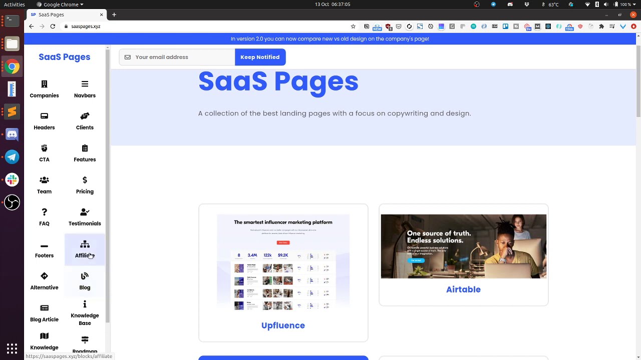 SaaS Pages v2 - 1200+ Screenshots, filter by blocks or sites, compare ...