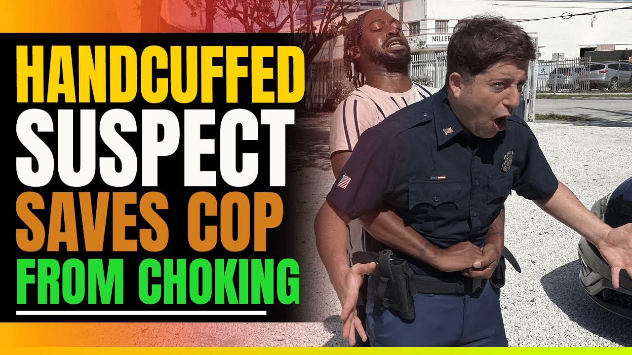 Police Officer Saving Someone