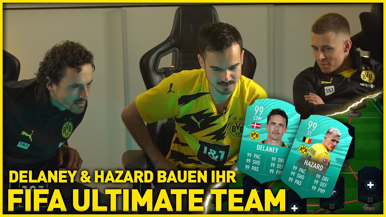Hazard & Delaney build their FIFA Ultimate Team | BVB x eFootball - YouTube