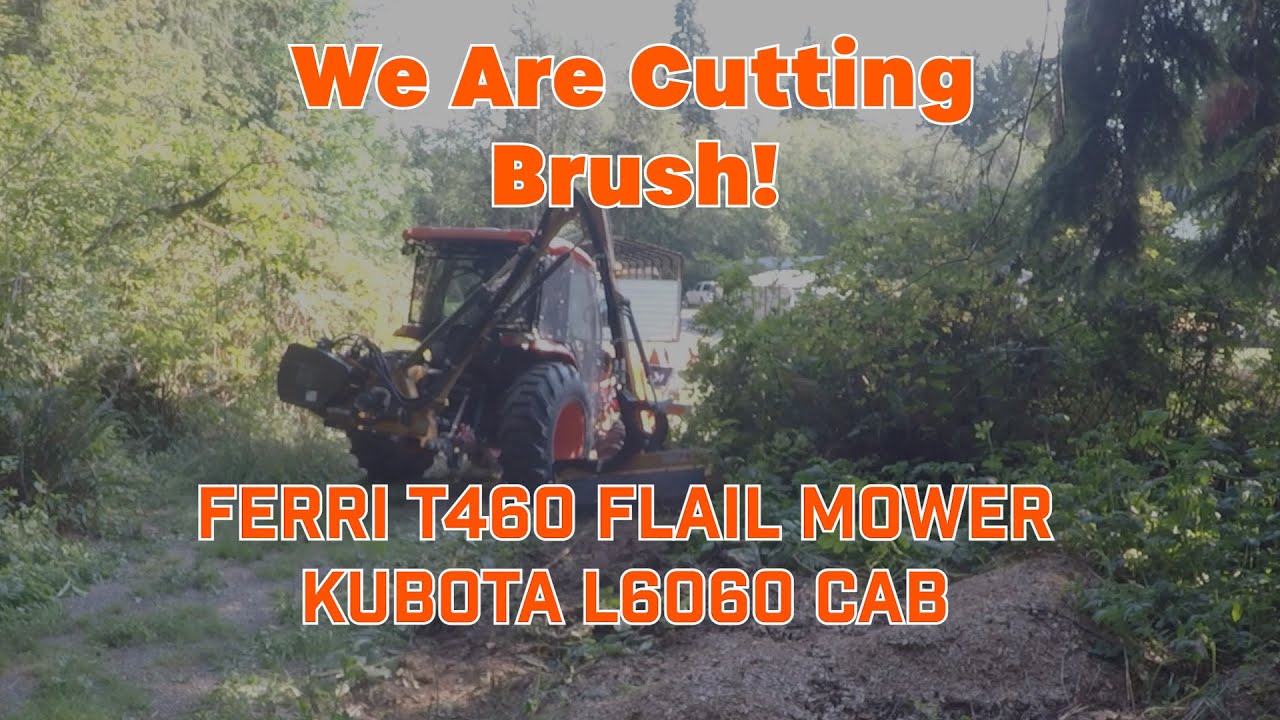 Ferri T460 Flail Mower On Kubota L6060 First Cutting - YouTube