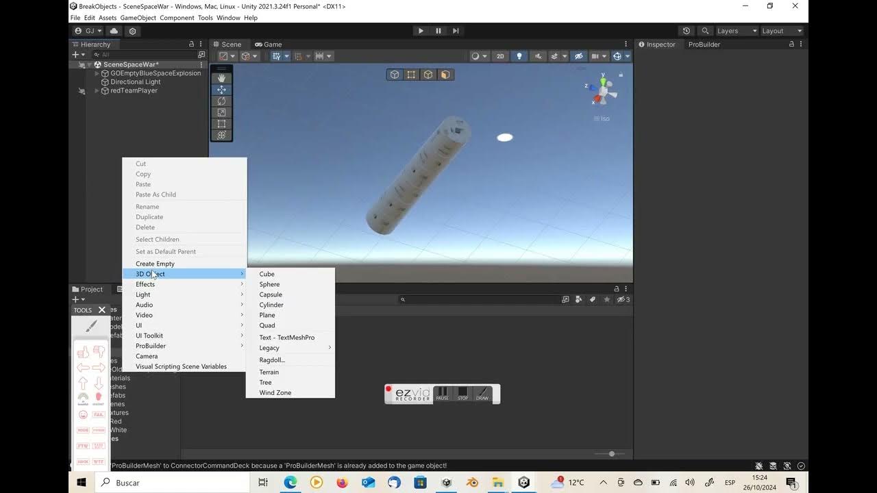 Unity Tutorial 040: Cargo Spaceship broken in explosion. RealSpaceWar game - YouTube