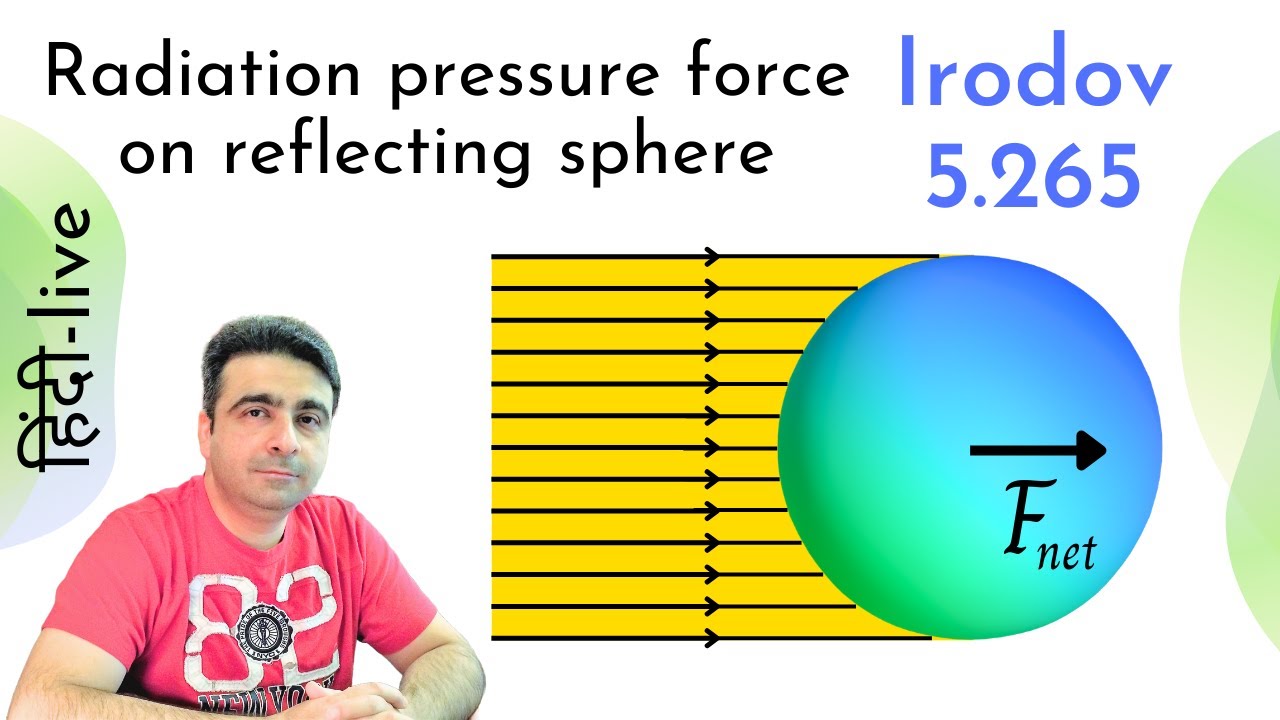 Radiation pressure, force on a reflecting sphere, Irodov 5.265 - YouTube
