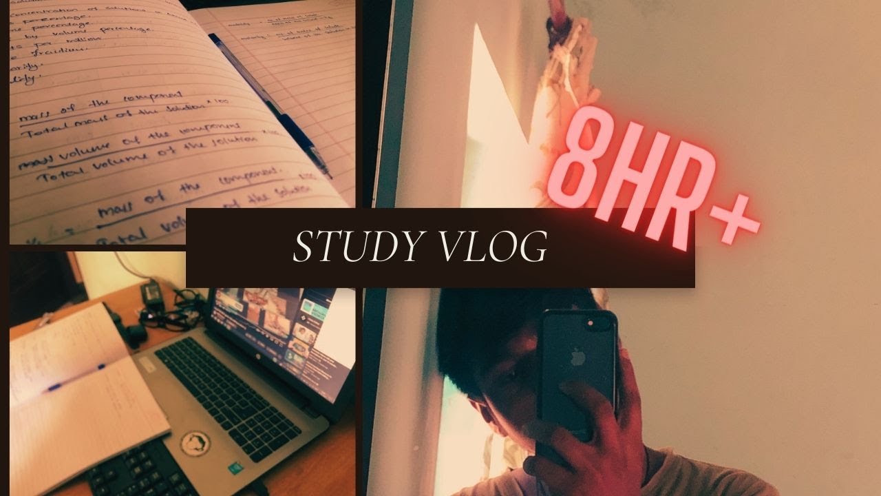8 hr study vlog - YouTube