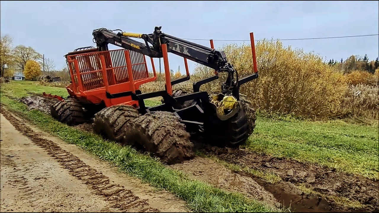 1st Test Drive (Experiment With Valmet Forwarder) - YouTube