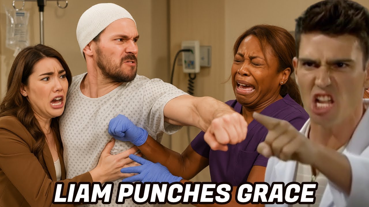 OMG - Liam lost control, he punched Grace The Bold and the Beautiful ...