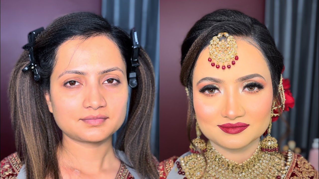 Bridal Makeup Tutorial In simple steps | By @Manveenmakeovers | Simple ...
