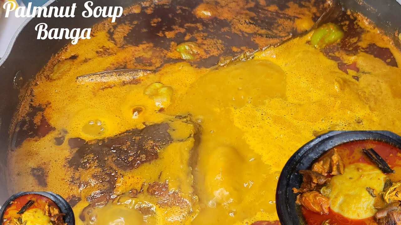 How to make Authentic Ghanaian PALM NUT || BANKA SOUP Simple and ...