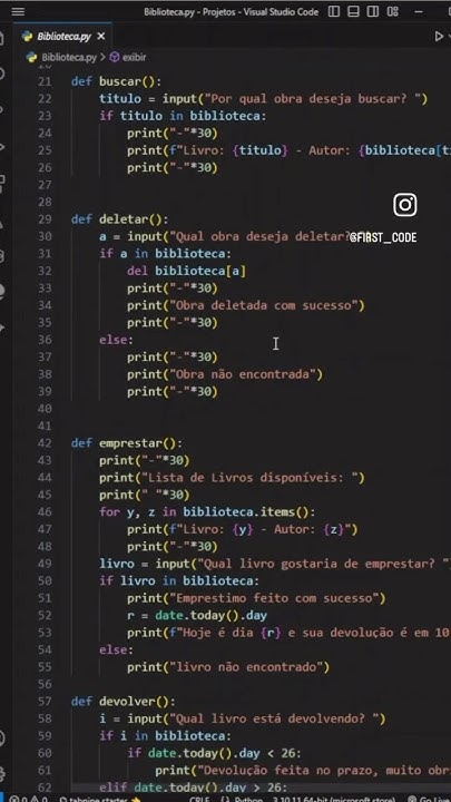 Biblioteca Usem Python Python Webdev Programação Pythonprogramming Webdev Programador 