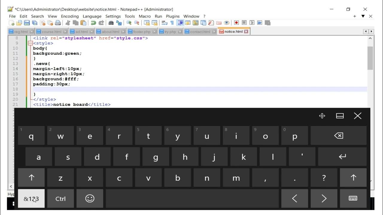 How to add a notice board page in a website knec practical 15 Dict ...