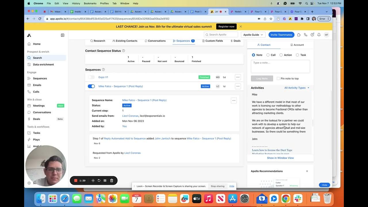 Adding Contacts who Reply to a follow up sequence (automation for GTM teams using Apollo.io ...