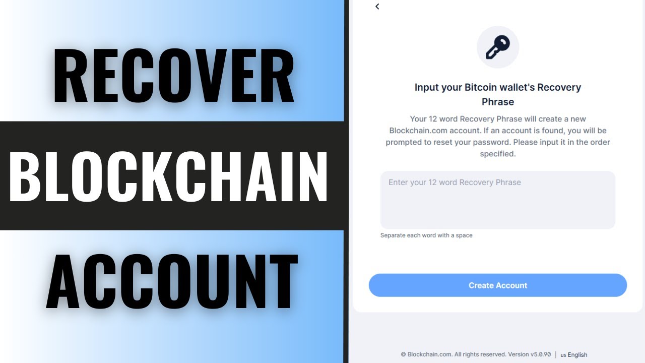 How to Recover Blockchain Account - YouTube