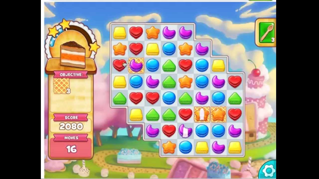 Cooke Jam Level 10 in 13 moves, 3 stars - YouTube