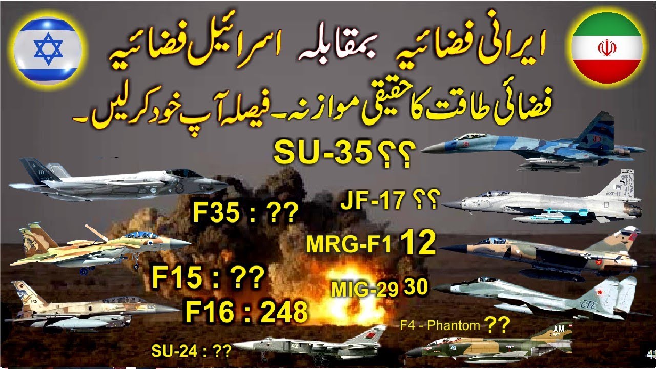 Iran Vs Israel Air Power Complete Comparison - IRAN or ISRAEL Air Force ...