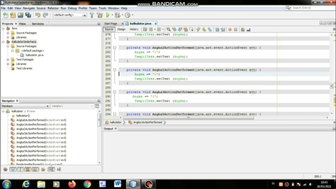 Cara membuat kalkulator sederhana dengan menggunakan java Netbeans - YouTube