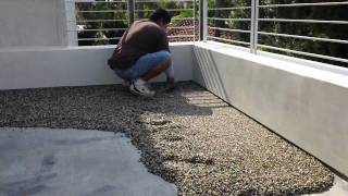 pebbletec floor system installation by: STONE DESIGNS,
