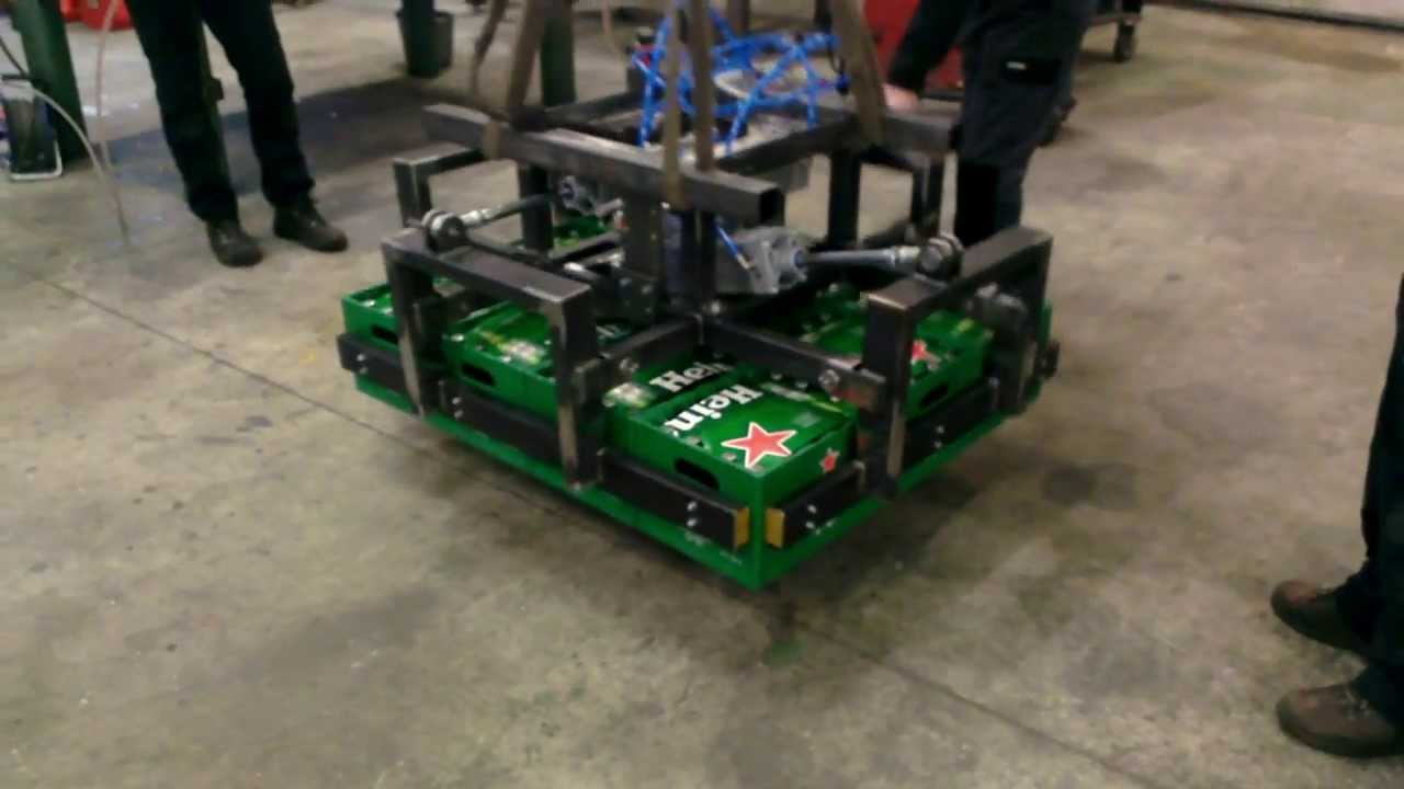 Bierkratten grijper WR74XL Hebo Engineering - YouTube