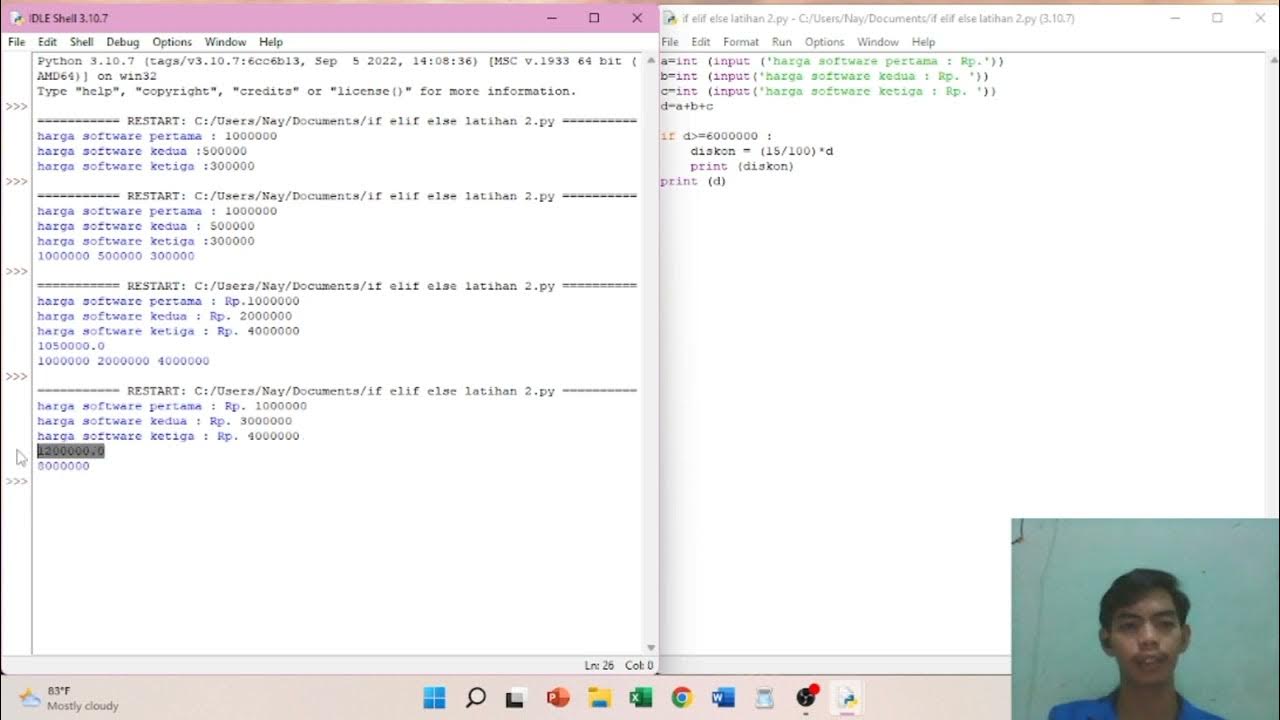 Belajar Python #5 (Data Kasir Sederhana) - YouTube