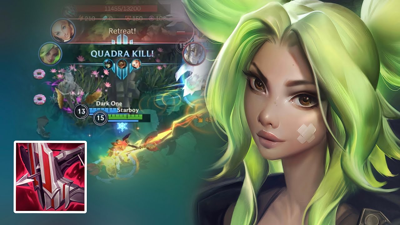 WILD RIFT ZERI NEWEST ITEM *IMMORTAL SHIELDBOW* GAMEPLAY / QUADRA KILL ...