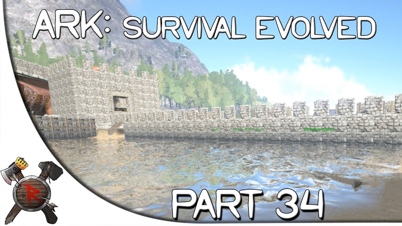 Ark: Survival Evolved Gameplay - Part 34: "Castle Bridge Build ...