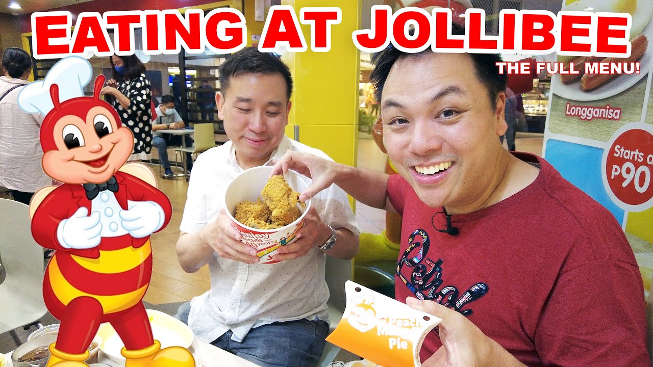 Jollibee Fried Chicken From Canada to Philippines | Eating the full ...