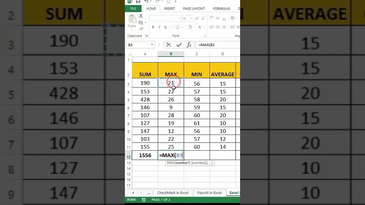 Find The MAX Value In Excel shorts max value YouTube Find The MAX Value In Excel shorts max value YouTube