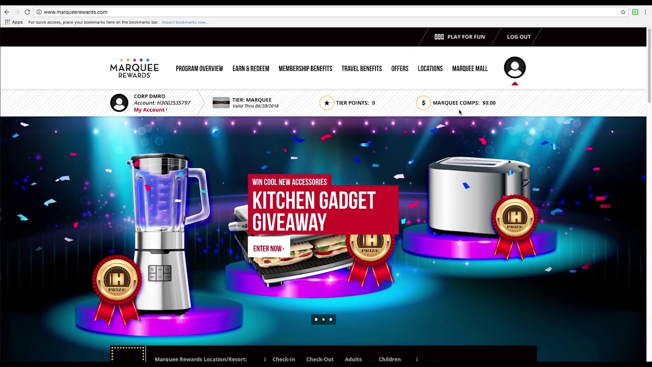 Marquee Rewards Online - YouTube