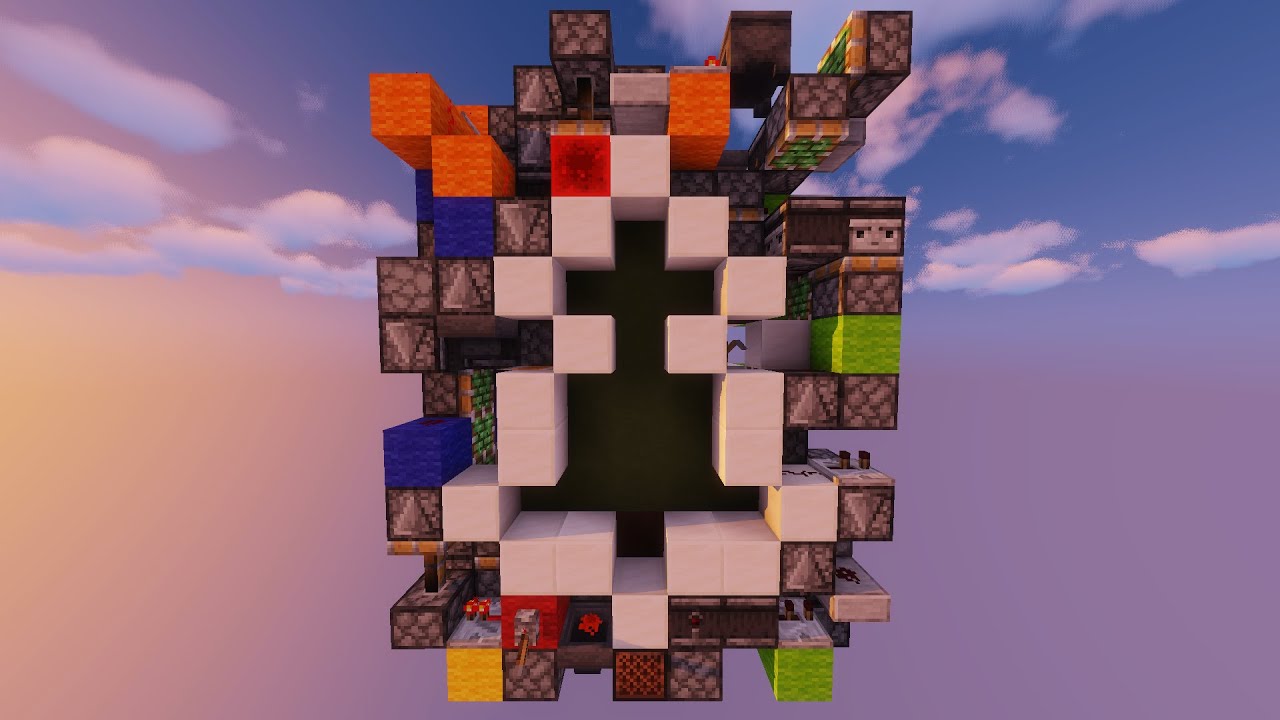 Minecraft Java 1.14- Christmas Tree Piston Door - YouTube