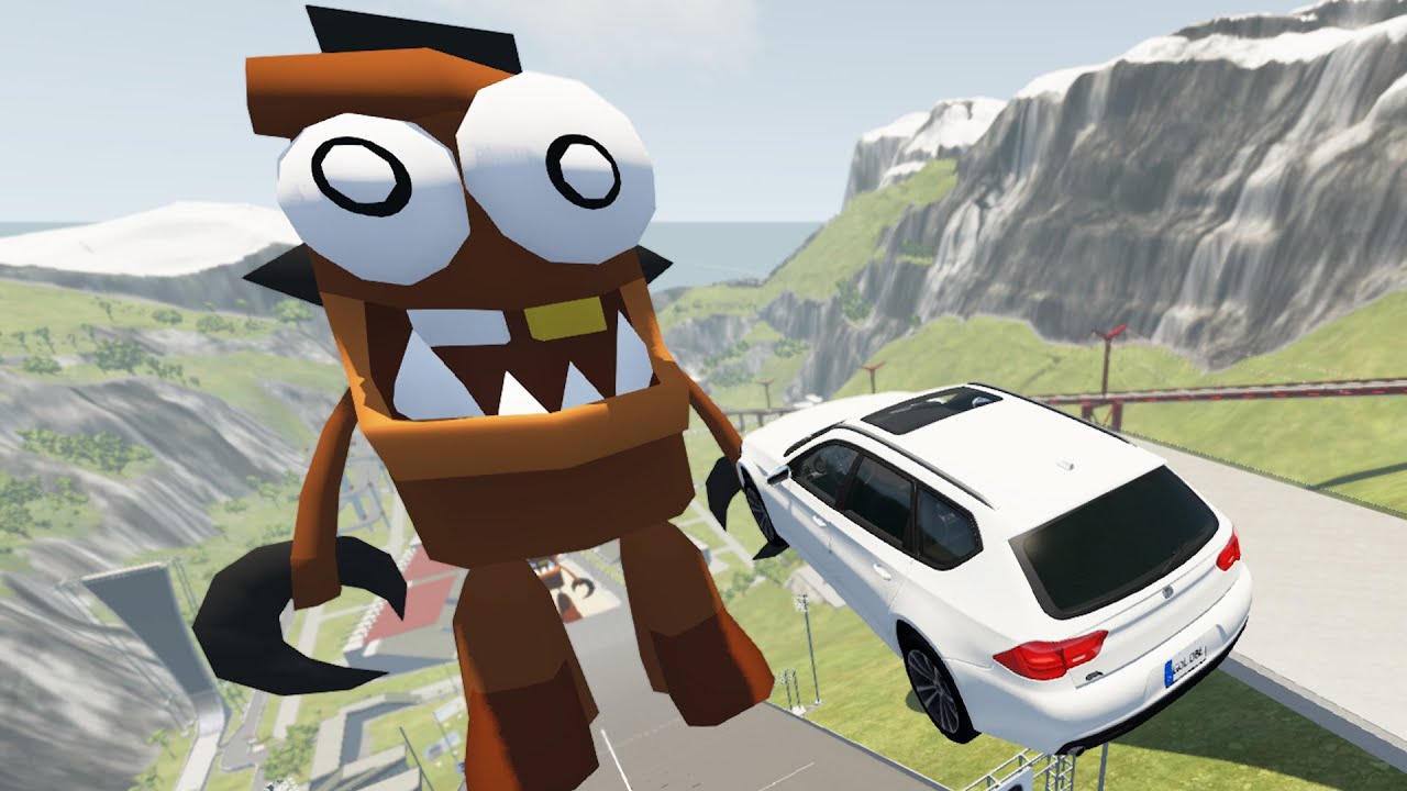Car Fly Through LEGO Mixels #2- Beamng Drive - YouTube