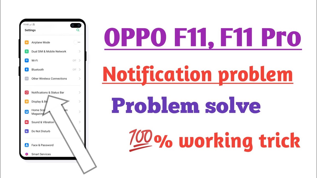 OPPO F11, OPPO F11 Pro ! Notification setting notification not working ...