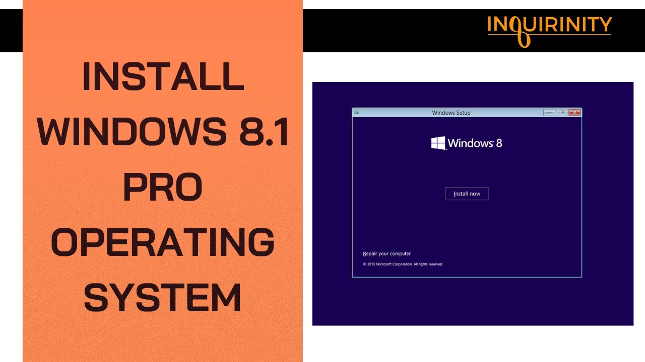 Install Windows 8.1 Pro Operating System - YouTube